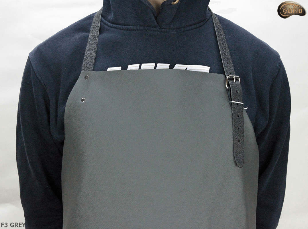 Leather protective apron F3 GREY/butcher/welding/chef/barbecue/locksmith